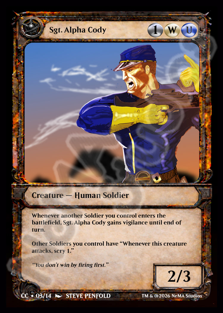 Cosmic Cowboys - Sgt. Alpha Cody - Gold Shard Foil Edition – NeMA Studios